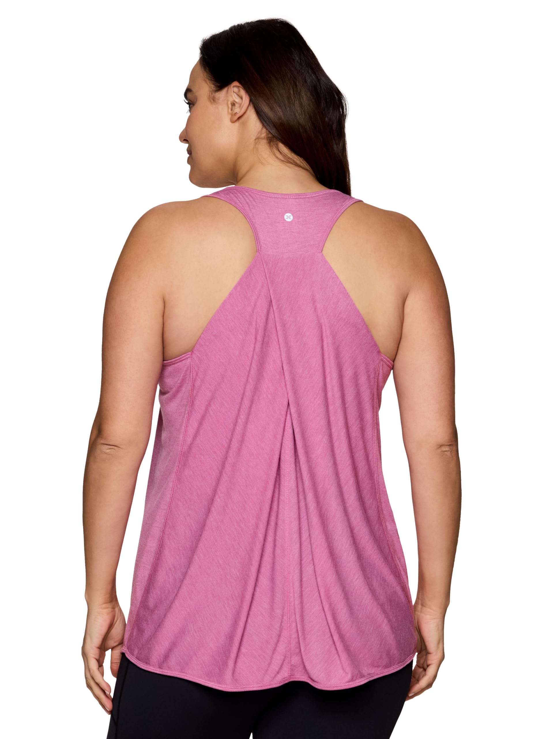 RBX Women's Plus Size Fashion Soft Racerback Yoga Workout Tank Top Tunic Berry 3X