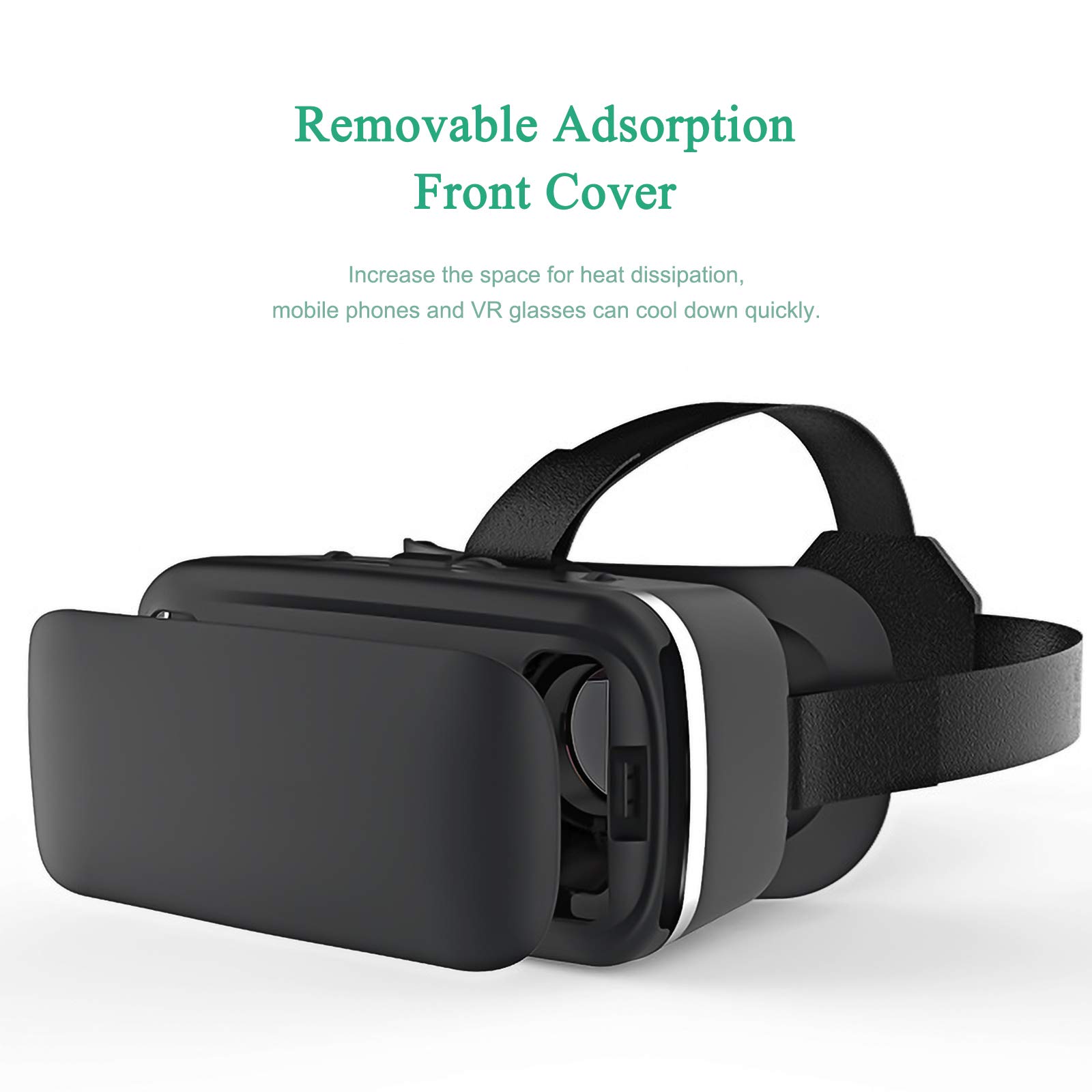 VR Headset Virtual Reality VR 3D Glasses Virtual Reality Goggles, Controller, Adjustable VR Glasses Support 4.6-7 Inches [with Gamepad]