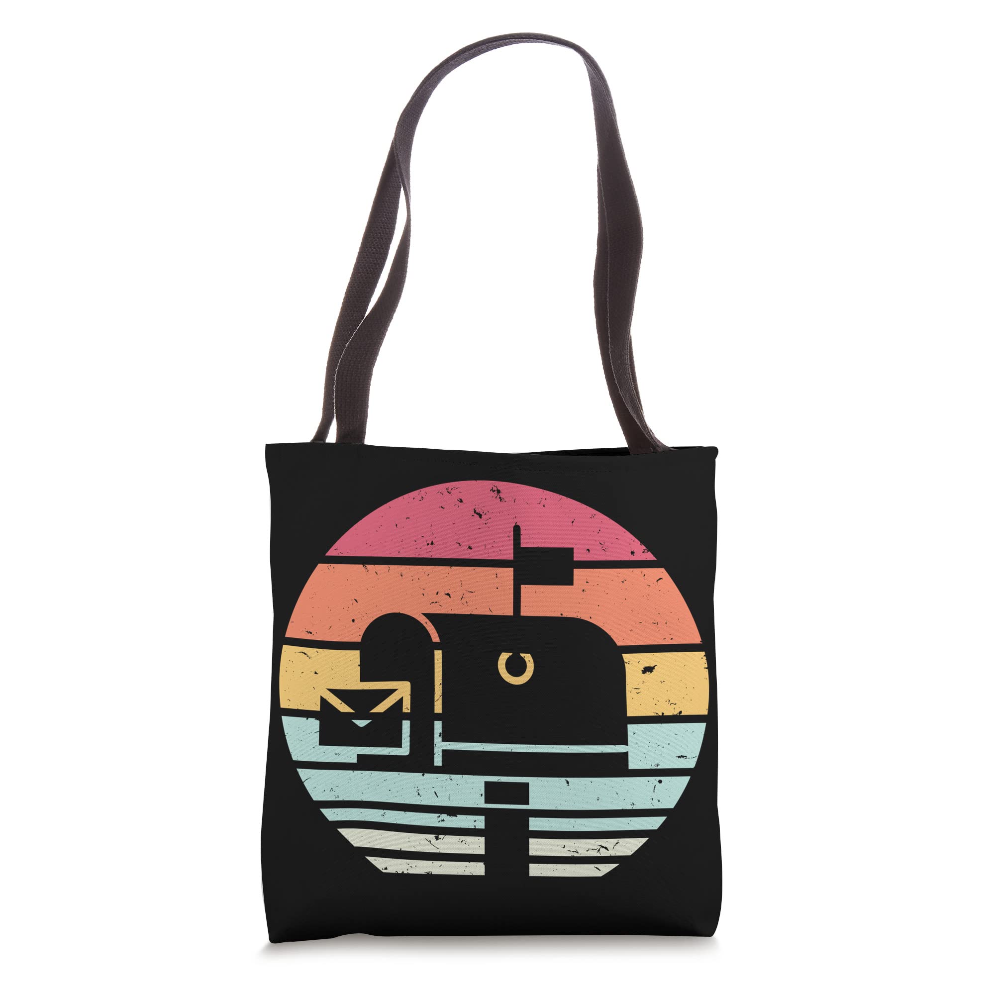 Retro Sunset Post Box Postal Worker Ballot Voting By Mail Tote Bag