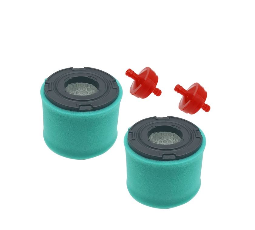 TENOMAL 2 Pack 493910 691667 Air Filter + 272477S 272477 Pre Filter with 298090 Fuel Filter Replace B&S 4166 5075 5075H 5075K Fits 28A702 28B702 28B707 Vertical Engine Lawn Tractor
