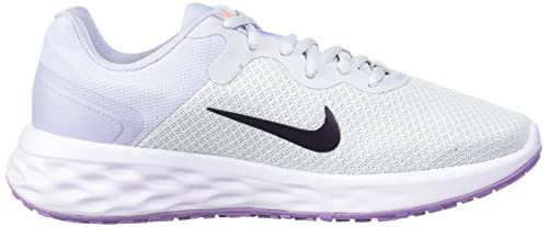 Nike Womens Revolution 6 RN Running Shoe DC3729 004 (Pure Platinum/Cave Purple, 7)