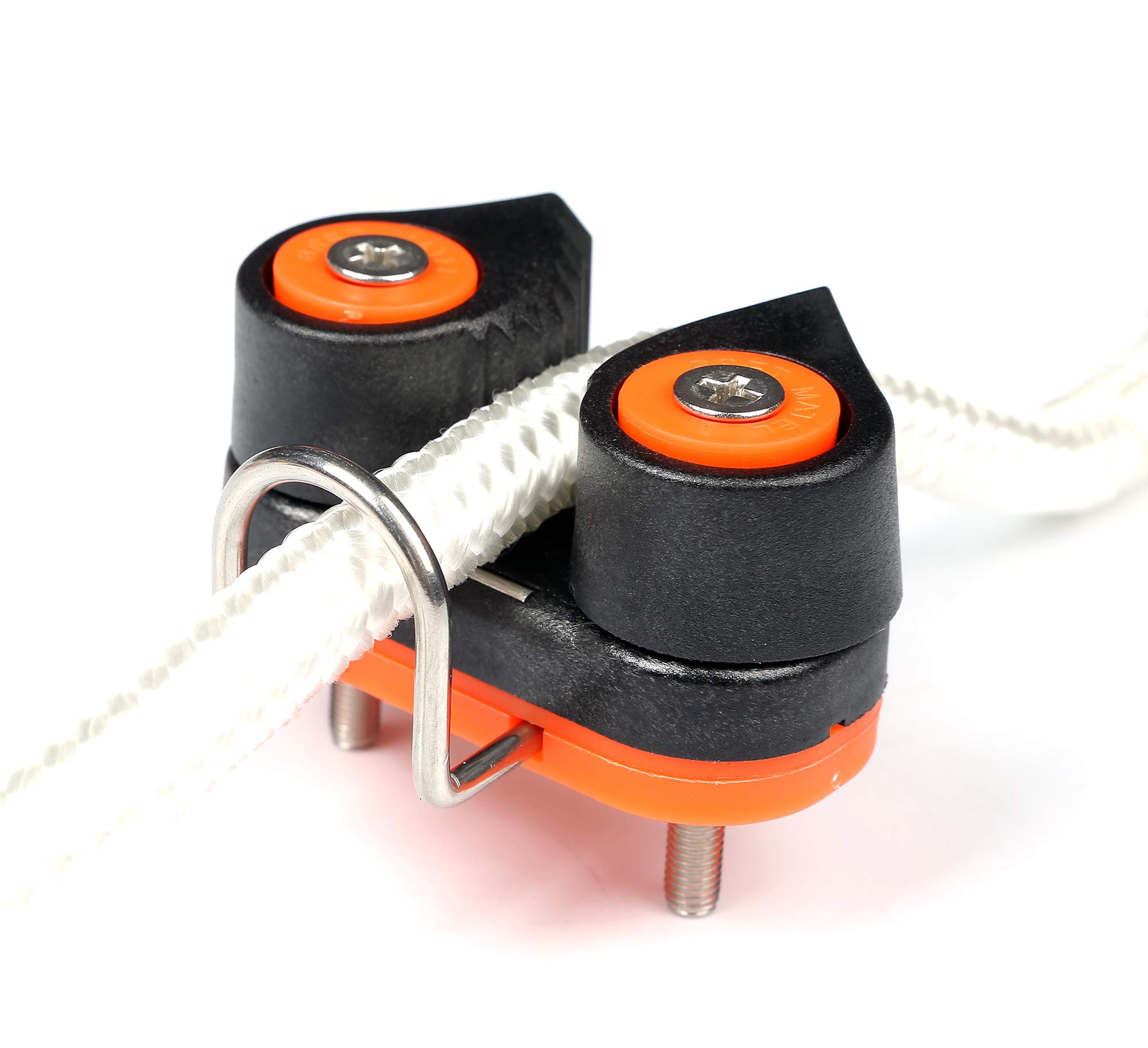 Mxeol Kayak Rope Cleat for Sailboat Hardware Hunting Climbing Sticks Cam Cleats Fast Entry Maximum for Line Sizes 5/8 Inch (W/Leading Ring)