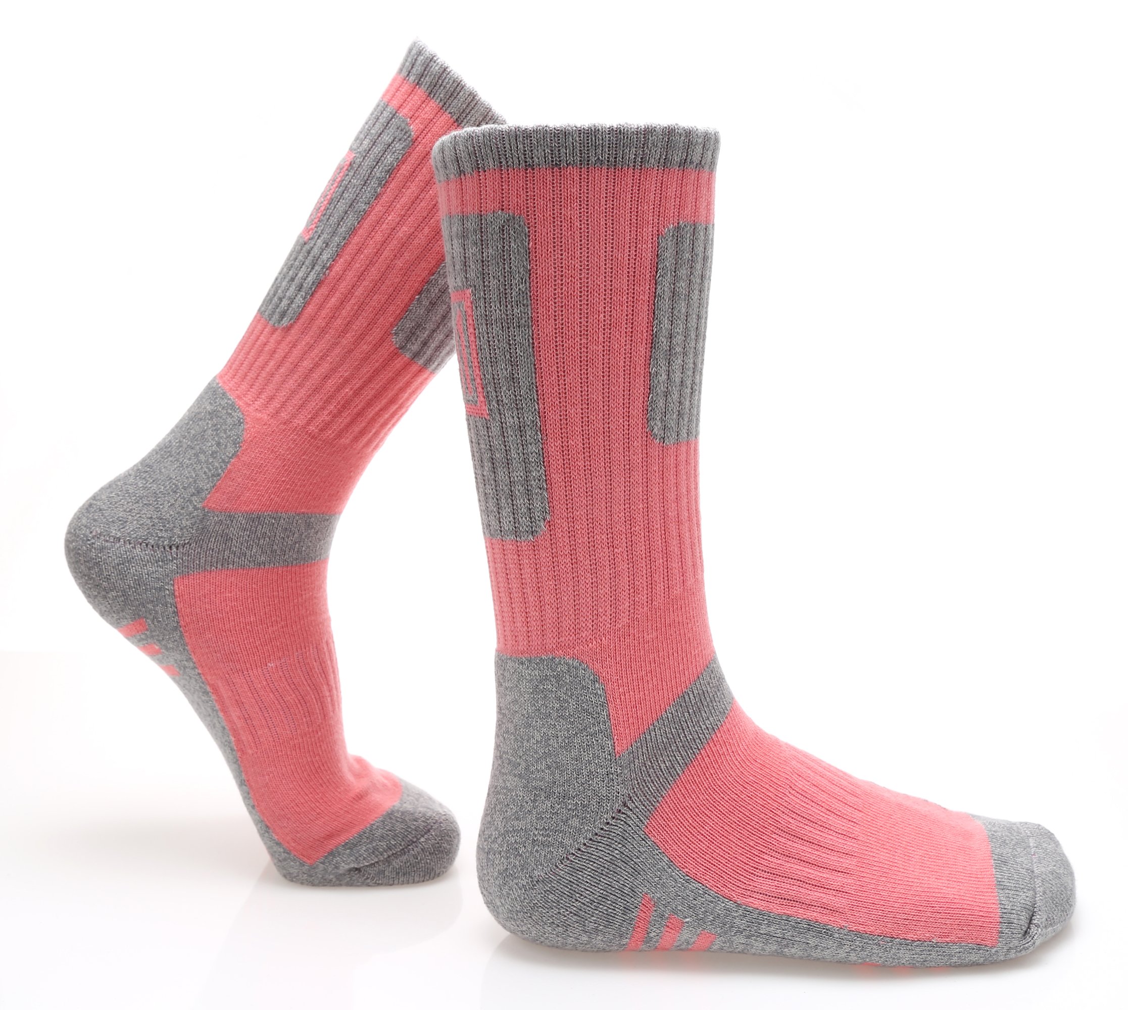 MIRMARU Women's 5 Pairs Multi Performance Outdoor Sports Hiking Trekking Crew Socks (M213FM)