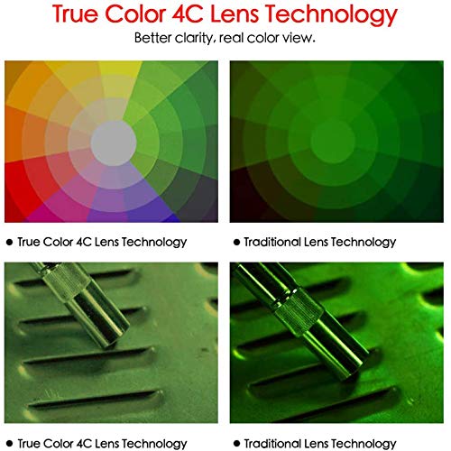 TEKWARE Ultra Large Viewing Screen True Color Solar Power Auto Darkening Welding Helmet, Hemispherical 4C lense, 4 Arc Sensor Wide Shade 4~5/9-9/13 for TIG MIG Arc Weld Grinding Welder Mask