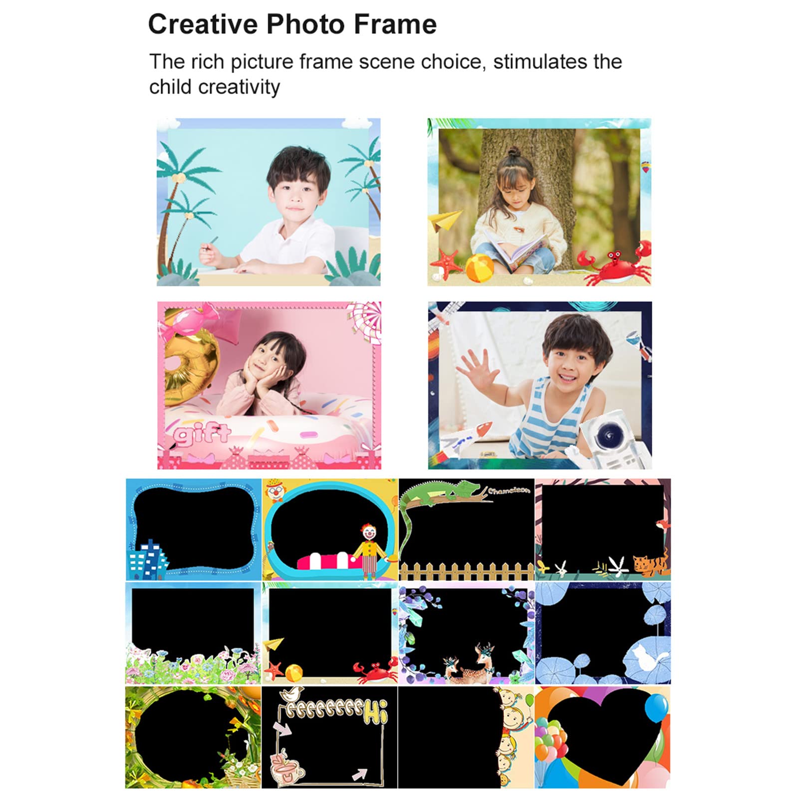mewmewcat Digital camera1080P Mini Cartoon Digital Camera Digital Video Camera for Dual Lens 2.0 Inch IPS Screen Built-in Battery Cute Photo Frames Interesting Games with N