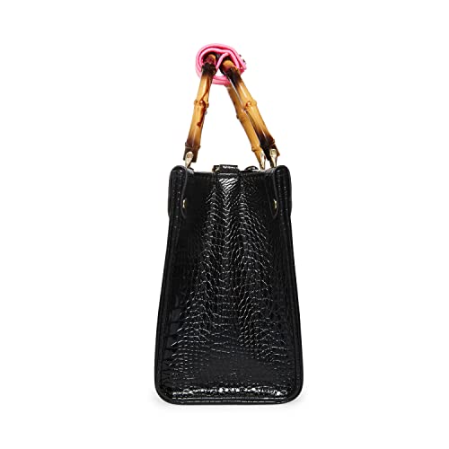 Steve Madden FABS Bamboo Handle Bag, Black