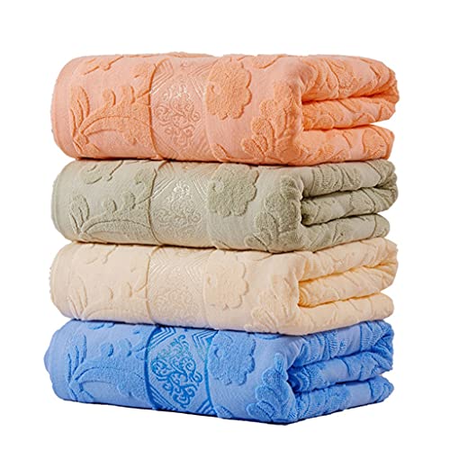 ZHAOLEI Soft Warm Cotton Blanket Adult Full Queen Size Floral Pattern Jacquard Summer Towel Blankets on The Bed (Color : Gray, Size : 200cmx230cm)