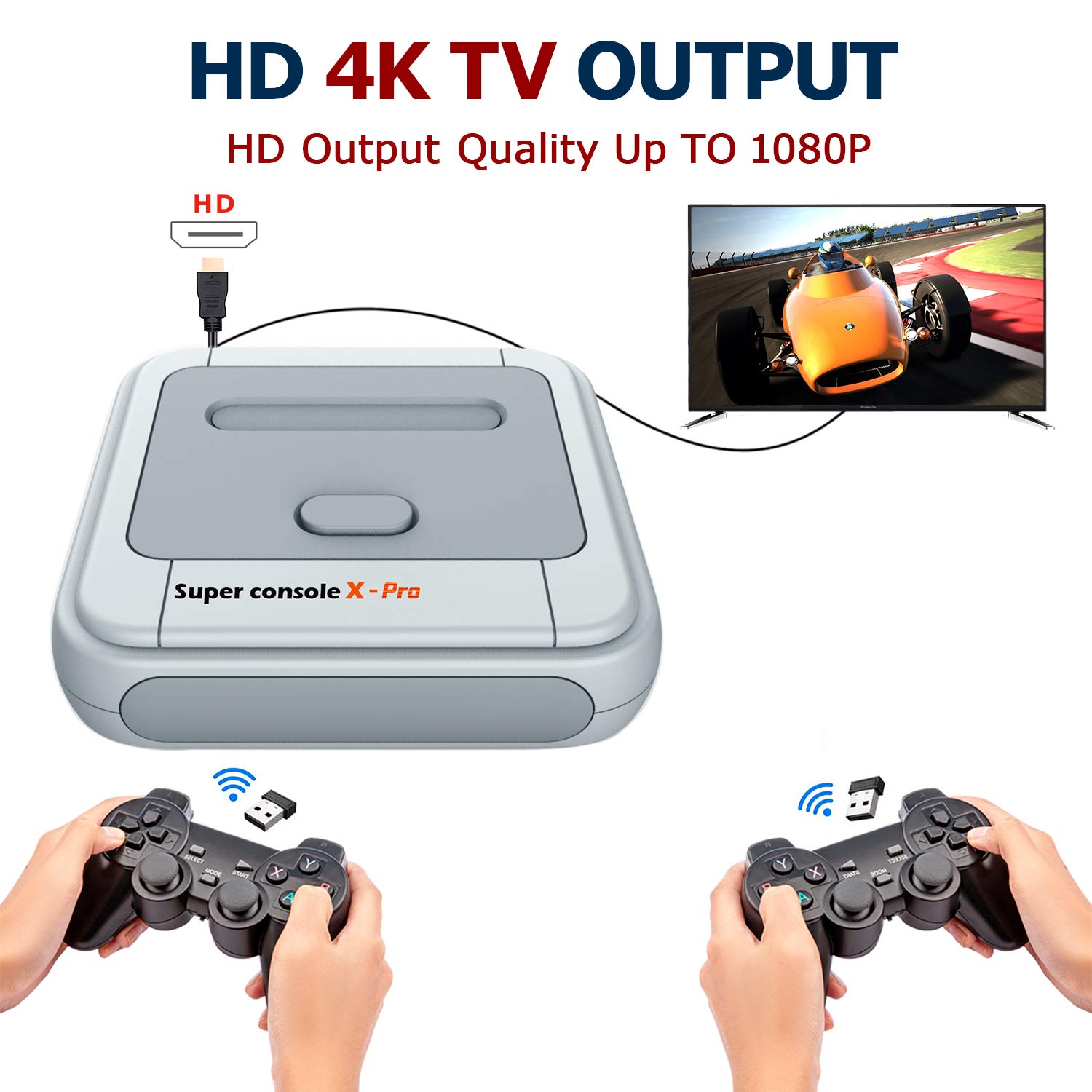 Retro Game Console with 117,000+ Classic Games,Super Console X PRO Video Game Console,Emulator Console Compatible with Most Emulators,4K HD Output,WiFi/LAN,Best Gifts for Friends (256GB)