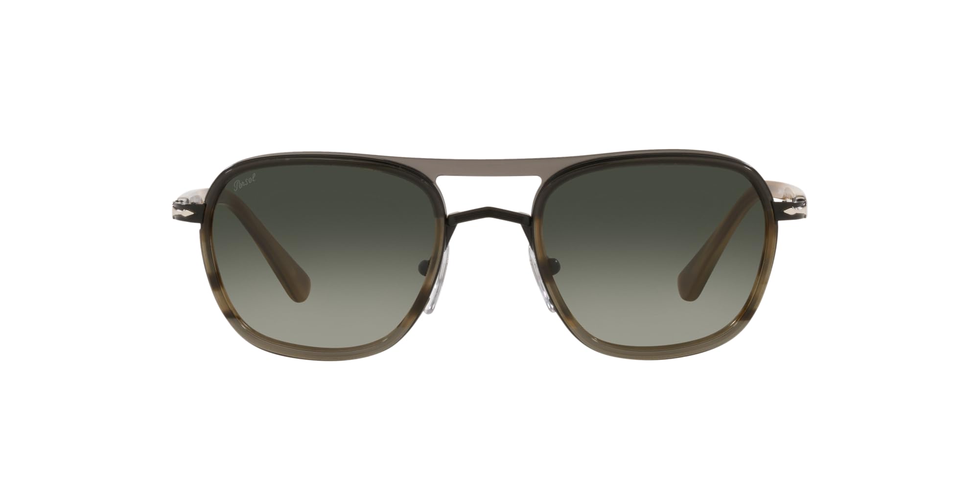 Persol PO2484S Square Sunglasses, Terra Di Siena/Light Blue, 52 mm