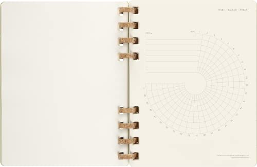 Moleskine 2024 Spiral Academic Planner, 12M, Extra Large, Crush Kiwi, Hard Cover (7.5 x 10)