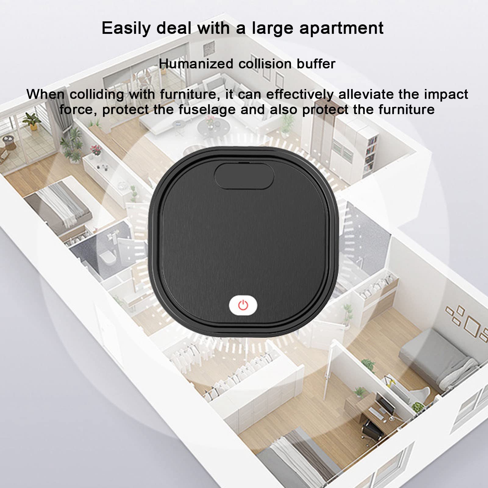 Yctze Robot Vacuum Cleaner, Smart Auto Robotic Vacuu USB Charging Wet and Dry Robot Vacuum Cleaner for Home Apartment Office
