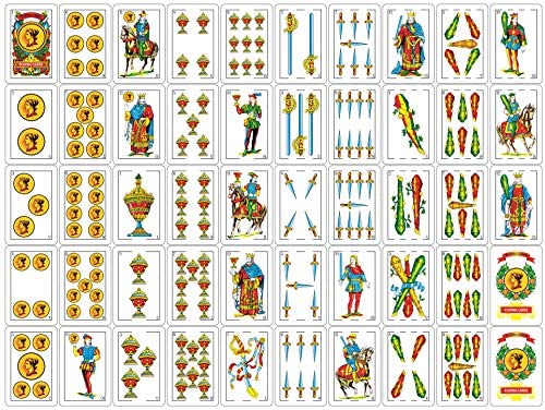 Liliane Collection Playing Cards - Full Deck with 50 Cards - Smooth Plastic Coated Cards β Beautifully Artistic Traditional Design