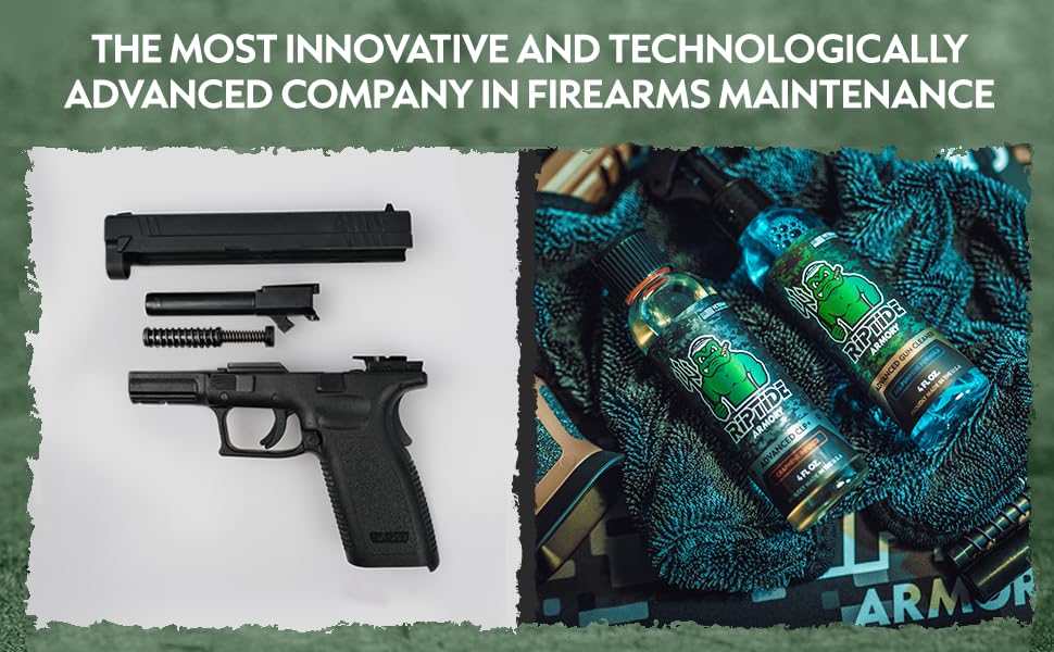 Riptide Armory Advanced Complete Gun Cleaning Kit - Cleans, Lubes, Protects Targeted Long-Lasting Formula - Nano Coat Technology - Veteran Owned & Formulated by Former US Navy Seal (Multi Gun Kit)