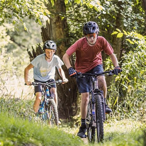 Mongoose Flatrock 21-Speed Hardtail Mountain Bike, 26-Inch Wheels, for Men and Women, Front Suspension, 16-Inch Lightweight Aluminum Frame, Purple