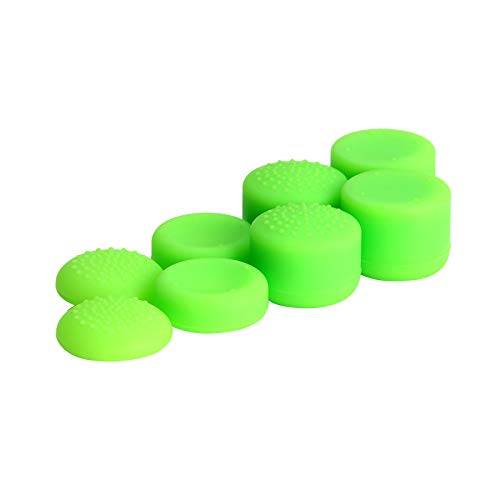 Pack of 8 pcs Analog Controller Gamepad Raised Antislip Thumb Stick Grips Thumbsticks Joystick Cap Cover for PS4, PS3, Switch Pro, Xbox one, Xbox 360, Wii U, PS2 Controller (Green)