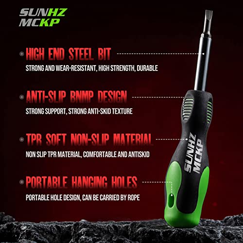 SUNHZMCKP 8 in 1 Screwdriver, Portable multi-purpose screwdriver set,High-Strength Bits, Phillips, Slotted, Torx,Suitable for outdoor and daily repair tools,The best tool gift