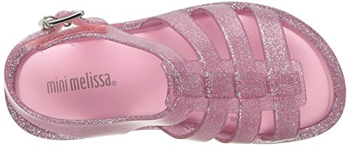 Mini Melissa Baby-Girl's Mini Flox Ballet Flat, Pink Candy Glitter, 5 M US Toddler