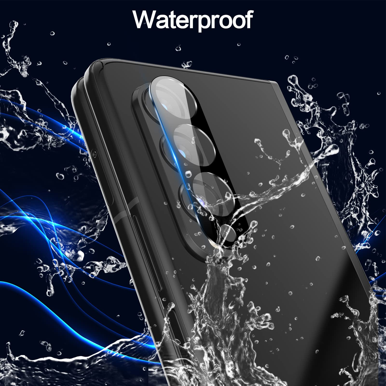 YWXTW 3 Pack for Samsung Galaxy Z Fold 4 Camera Lens Protector, 9H Tempered Glass, Anti Scratch, Ultra Thin, Case Friendly [Does Not Affect Night Shots]