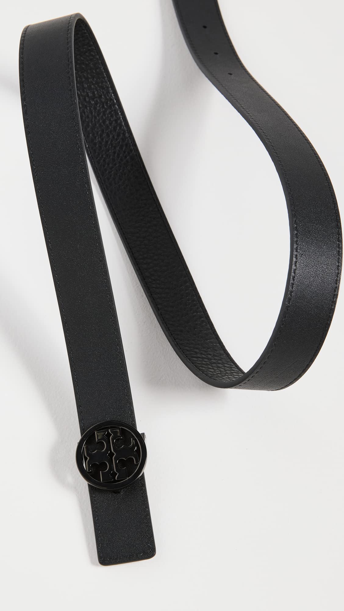 Tory Burch Women's 1 Miller Powder Coded Belt, Black, L
