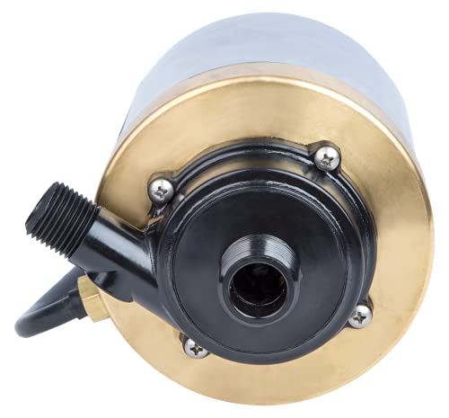 Little Giant 517006 Stainless Steel 580GPH Pump with 20-Feet Cord, Bronze, S580T-20