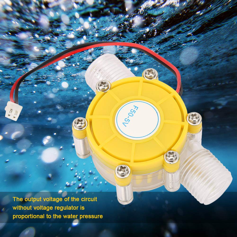 Nikou F50 Regulated DC Micro Hydroelectric Generator Micro-hydro DC Water Flow Pump Turbine Hydroelectric Power Energy Generator (F50 5V)