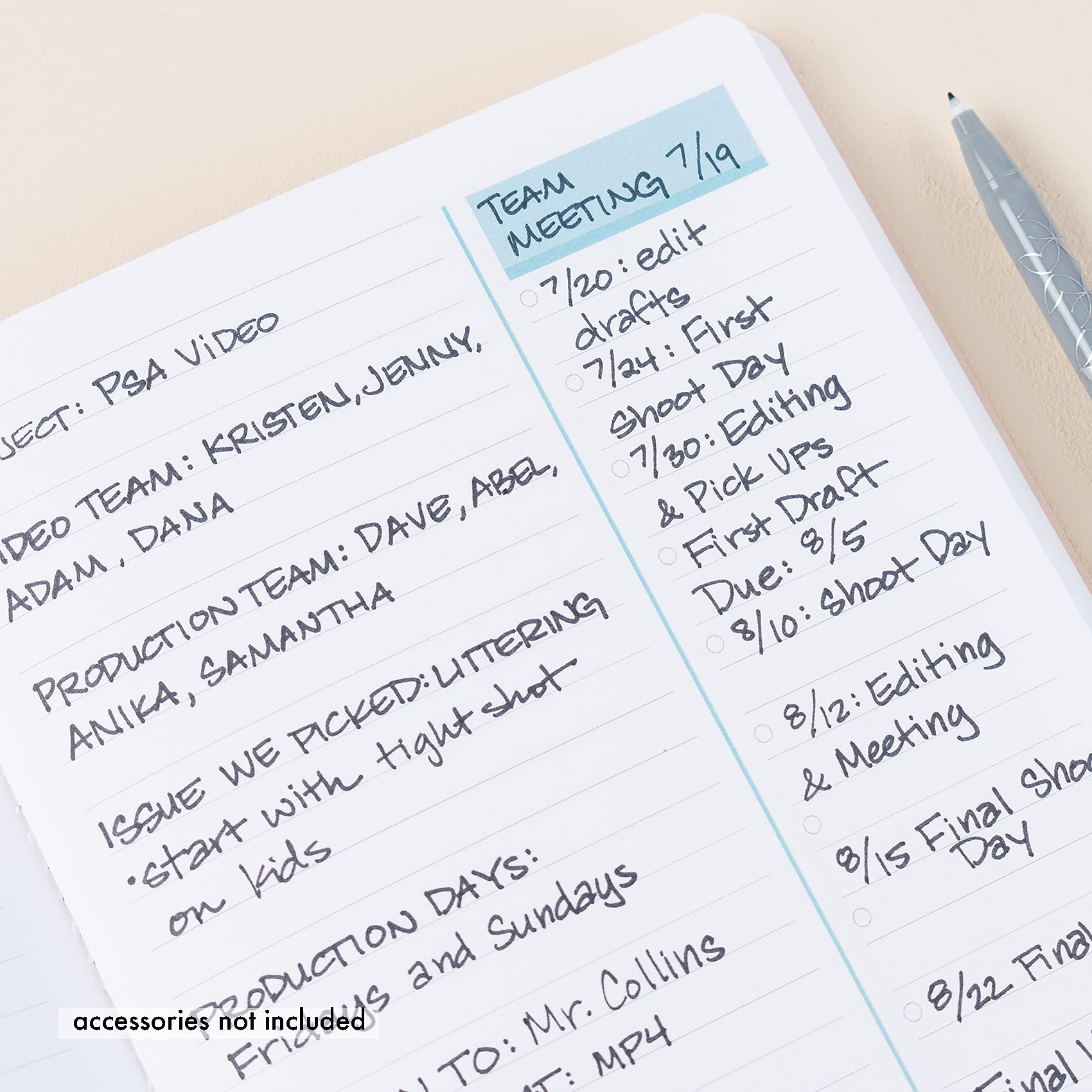 Petite Productivity Journal - Mid Century Circles. Lined Page & To-Do List Organizer Notebook. 80 lb. Thick Mohawk Paper. College Ruled Pages with Checklist Columns by Erin Condren.