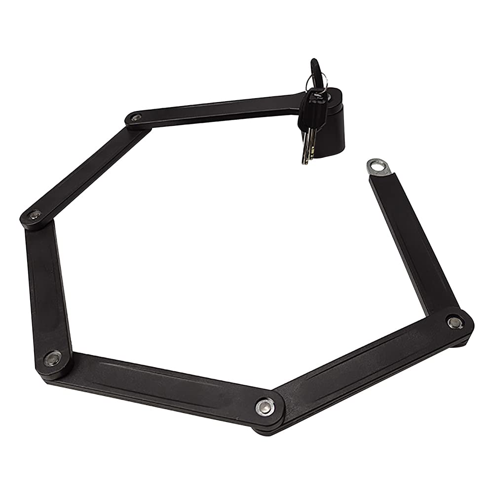 Portable Folding Bike Lock 6 Joints Anti Theft Combination Bicycle Lock with 3 Keys Heavy Duty Bike Lock Bike Accessory
