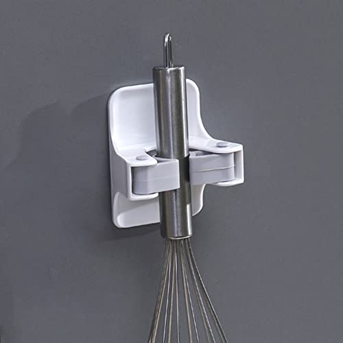 Wall Mounted Cleaning Tool Holder Easy to Use Broom Holder for Laundry Room Bathroom