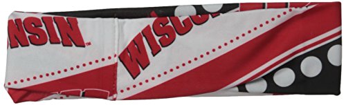 Littlearth Unisex-Adult NCAA Wisconsin Badgers Stretch Headband, Team Color, One Size, (100413-UWIS)