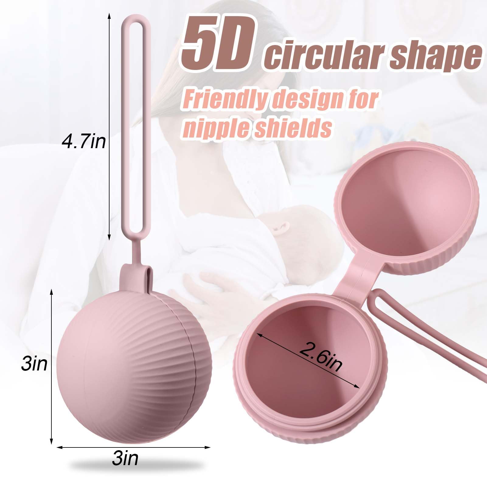Nipples Silicone Holder for Silver Nursing Cups, All-Round Silver Nursing Cups Protector for Nipple Shields for Nursing Newborn