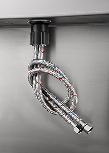 TRINITY EcoStorage Stainless Steel Freestanding Single Bowl Utility Sink for Garage, Laundry Room, and Restaurants, Includes Faucet, NSF Certified, 49.2-Inch by 21.5-Inch by 24-Inch, Chrome