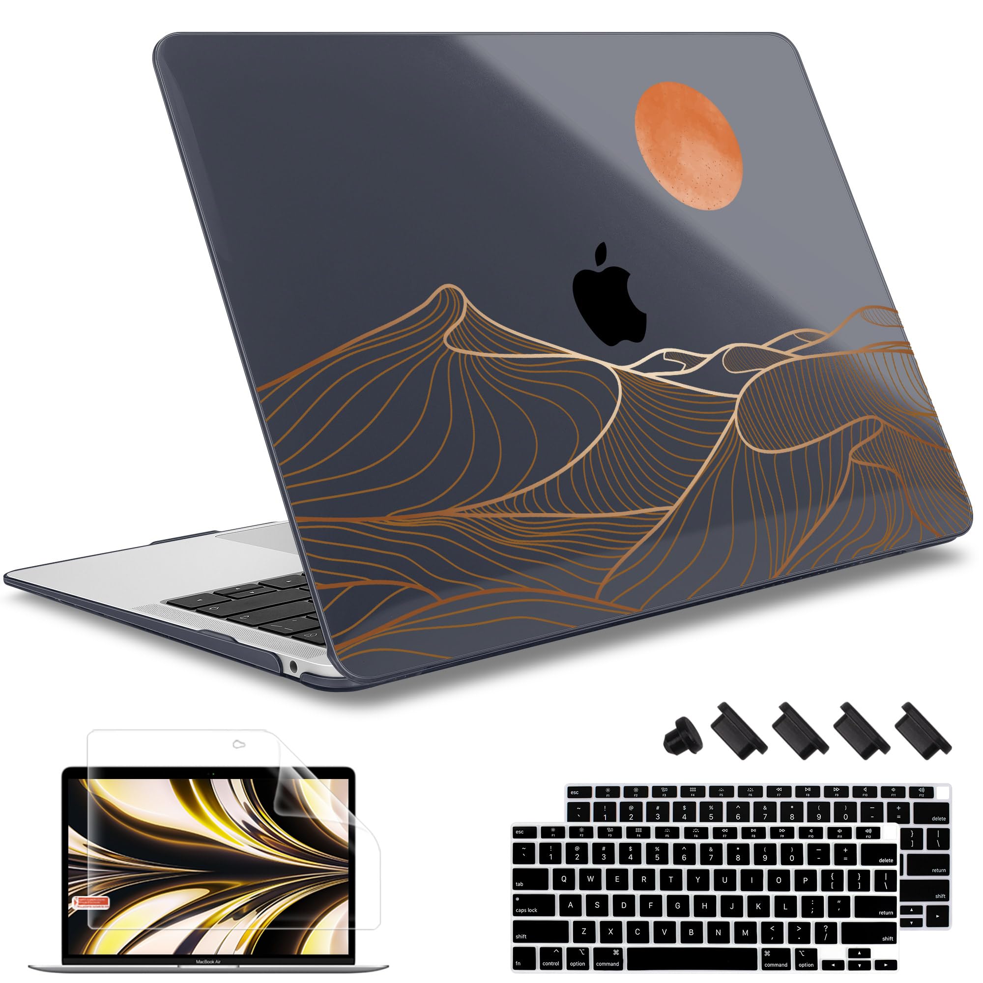 May Chen Compatible with MacBook Air 13 inch Release 2021 2020 2019 2018 (Models: M1 A2337/A2179/A1932), Plastic Hard Shell Case for MacBook Air 13 with Retina Display & Touch ID, Butterflies