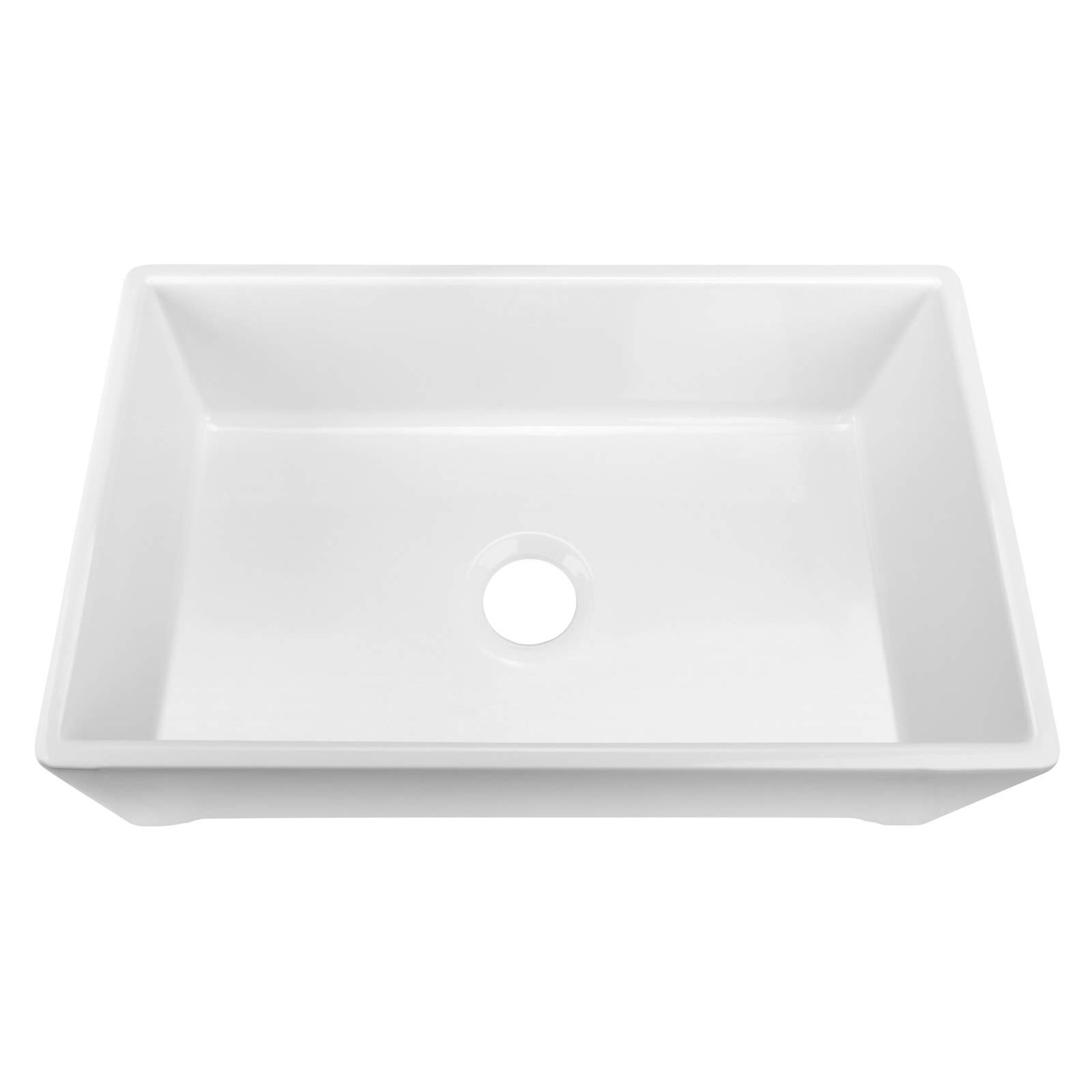 Miseno MNO33201FC Inferno 33" Single Basin Farmhouse Fireclay Kitchen Sink - White