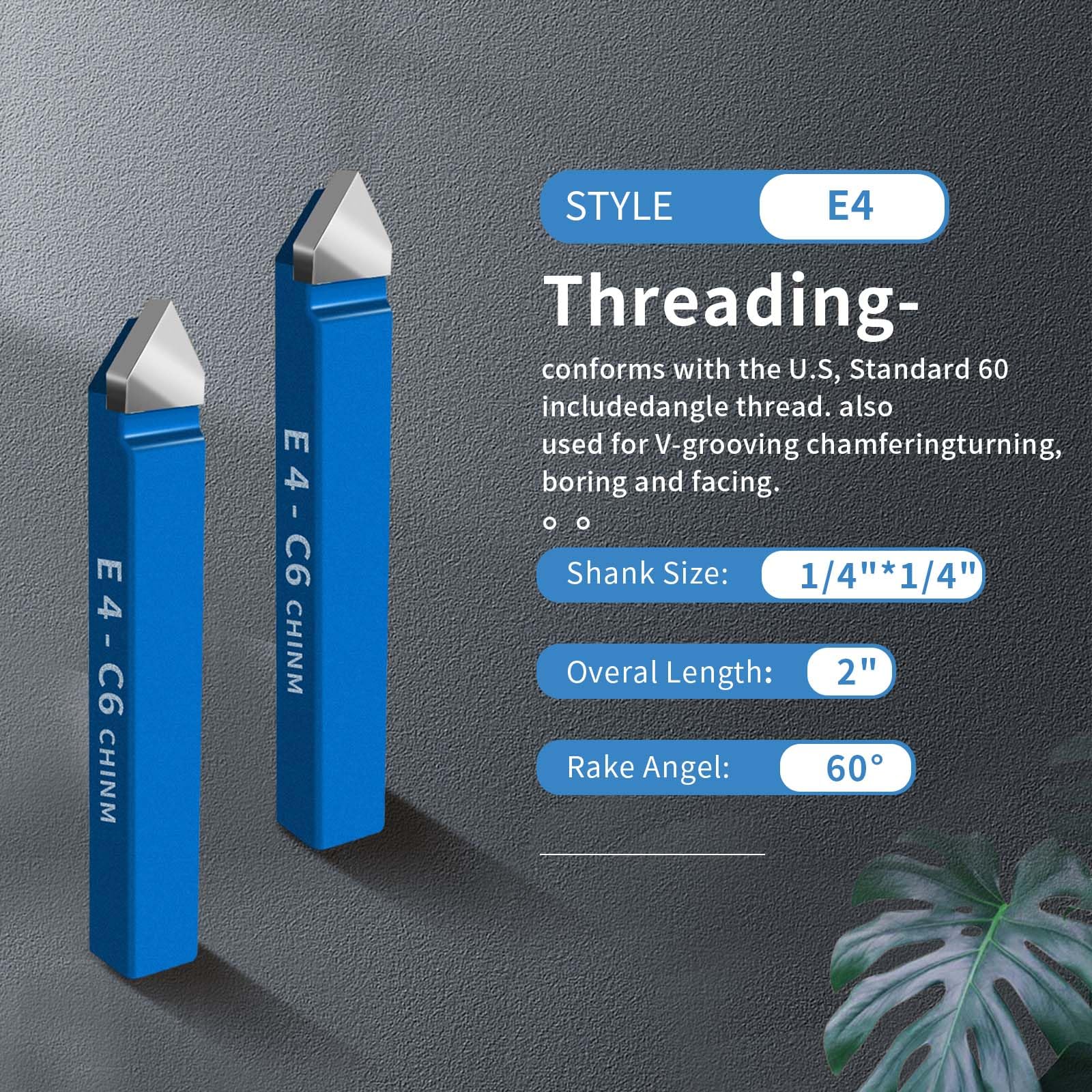 SENDUO 10PCS 1/4" Metal Lathe Tooling Carbide Tip Tipped Cutter Tool,C6 Bit Cutting Set,for Metal Lathe Turning, Boring, and Chamfering