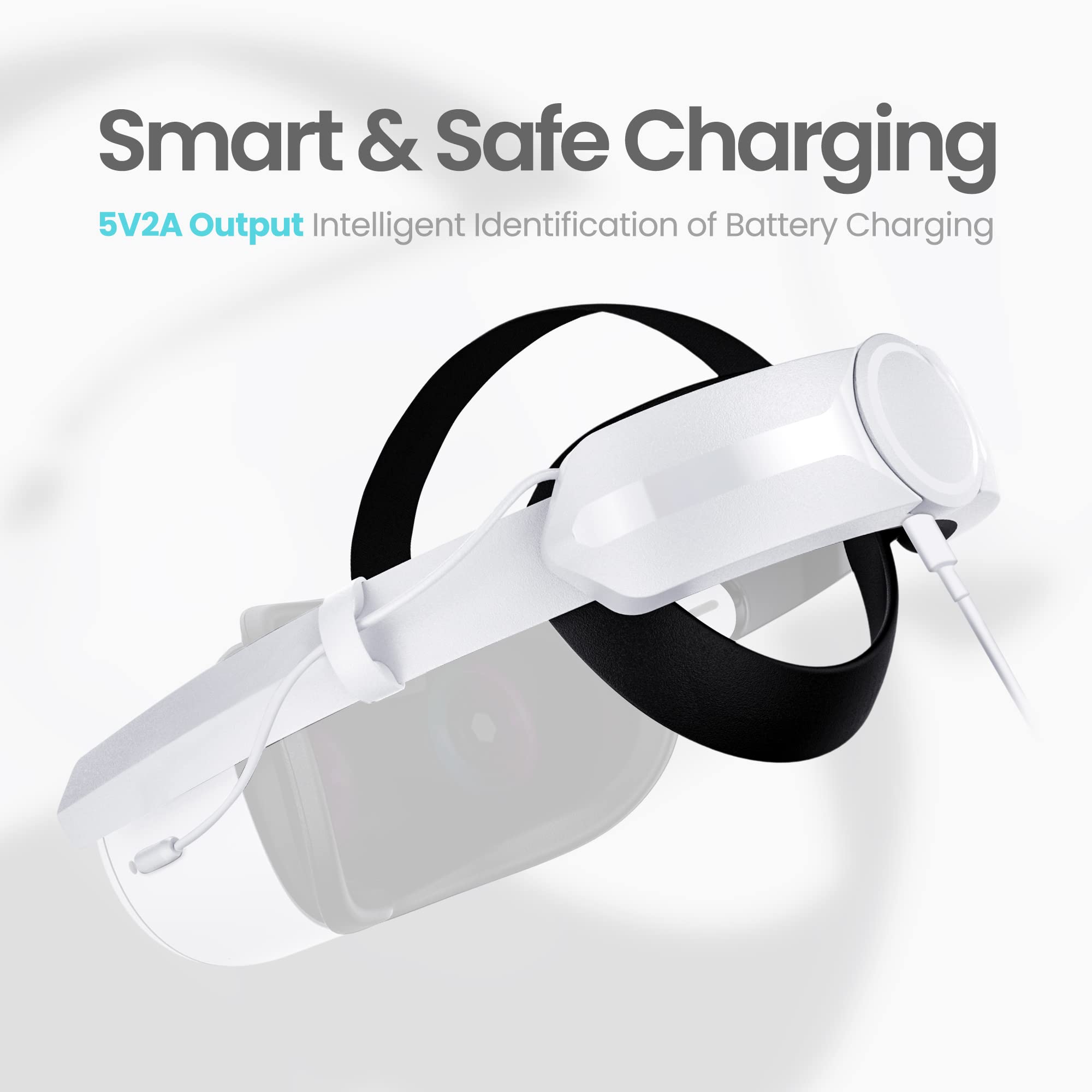 Park Sung Head Strap with 5000mAh Battery, 2X Fast Charging, Extend Playtime & Full Balance Headset Strap,Upgrade Version P3, Compatible with Quest 2