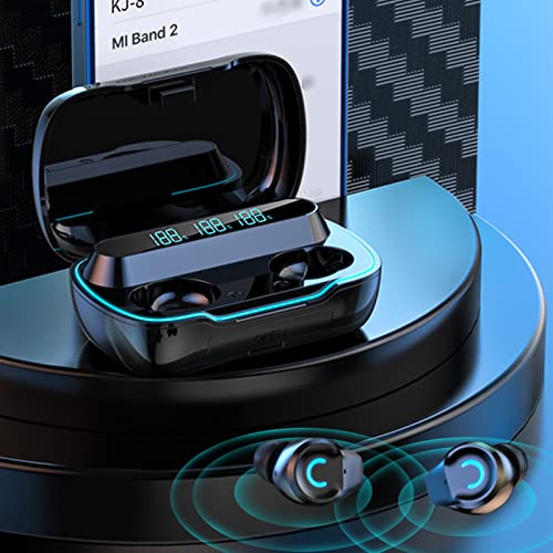 Yanvan Wireless Earbuds Bluetooth 5.2 In Ear - New Light-Weight Headphones with Built-in Microphone Immersive Premium Sound With Charging Case, for Sports Working Driving Gaming
