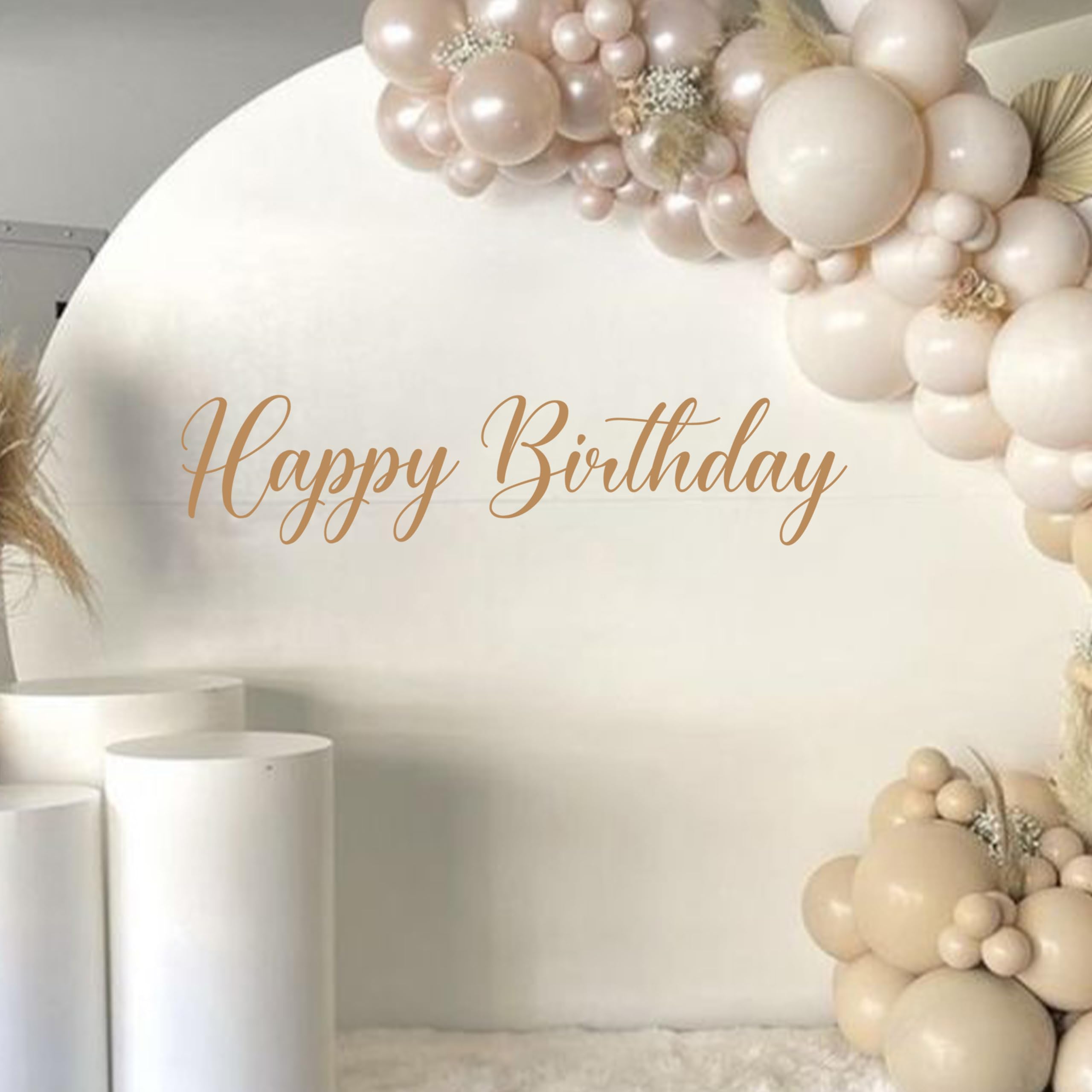 ZAIBIANHAO Happy Birthday Decal for Balloon Arch,Balloon Arch Backdrop Decorations,Happy Birthday Party Decorations, Happy Birthday Decal Sign for Arch Ideas (HB Decal)