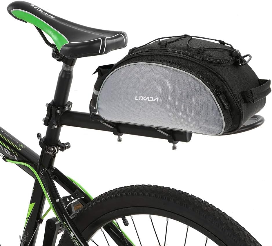 Lixada Bicycle Luggage Rack Retractable Aluminum Alloy Bicycle Holder Bicycle Rear Post Rack Bicycle Bag Luggage Cargo Carrier Rack
