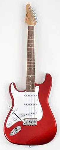 Left Handed 3/4 Size (36 inch) Beginner Electric Guitar Package with Amp, Strap & Bag SX RST 3/4 LH CAR Red