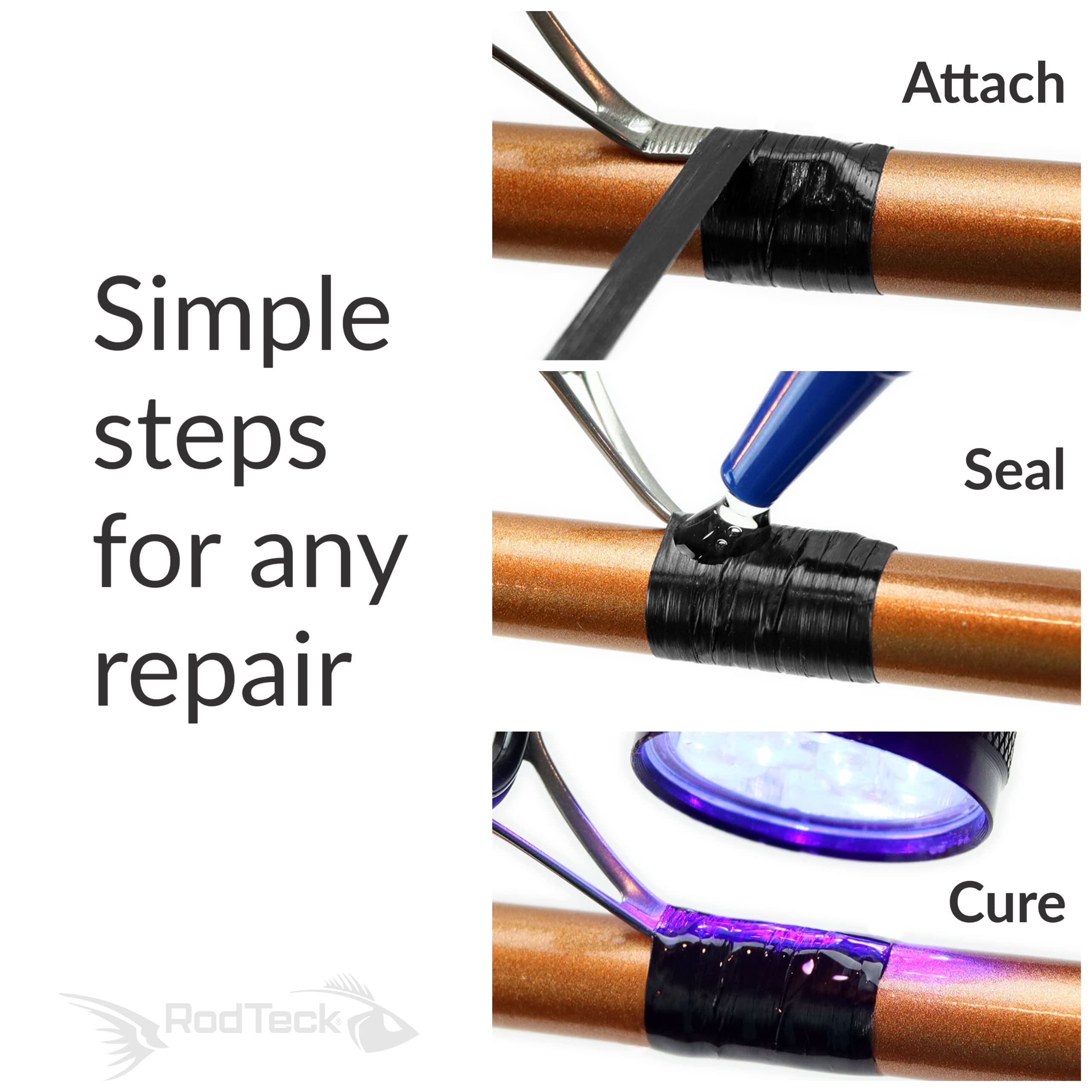 RodTeck Guide Repair Kit | Freshwater & Inshore Baitcasting | Complete Fishing Rod Repair Kit