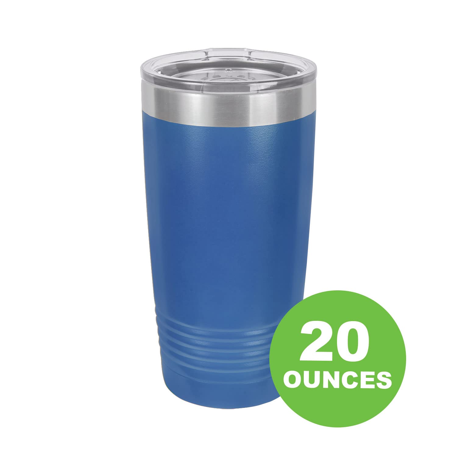 Personalized Add Your Custom Text Insulated Stainless Steel Tumbler 20 Oz Travel Coffee Double-Walled Travelling Car Truck Mug Customizable (Blue)