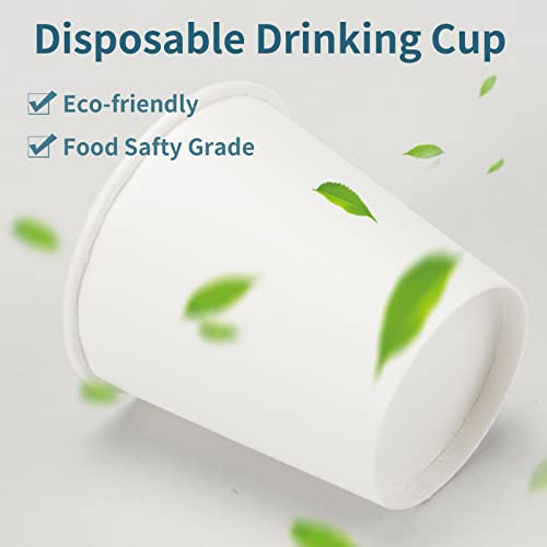 RACETOP Paper Coffee Cups 12 oz [100 pack], Paper Coffee Cups, Disposable Coffee Cups, Ideal for Beverage| Coffee (white, 12oz)