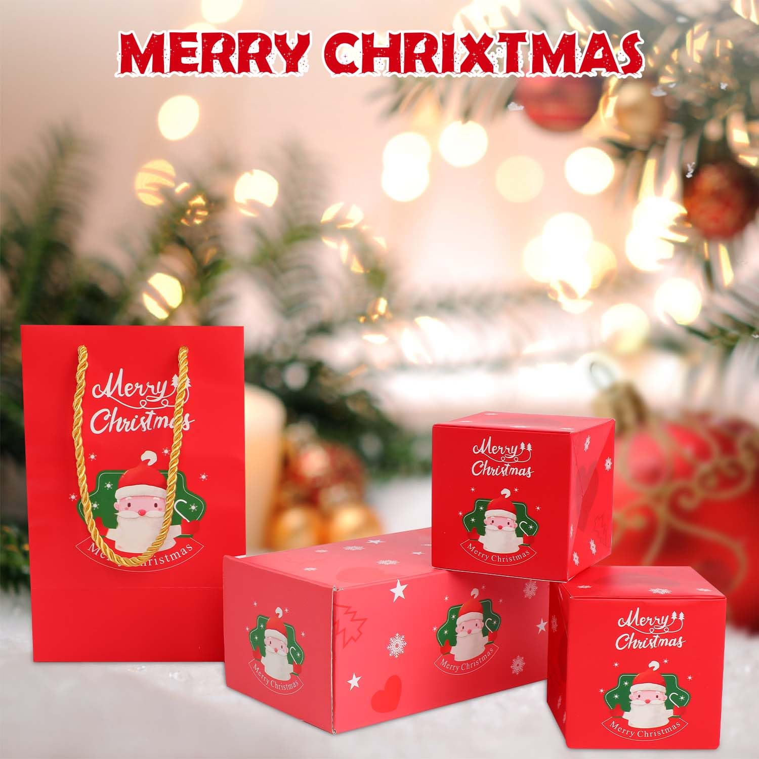 LinTsing Surprise Box Gift Box—Creating The Most Surprising Gift, Merry Christmas Pop-Up Explosion Gift Box, Creativity Folding Bouncing Red Envelope Gift Box (12PCS, Red MERRY CHRIXTMAS)