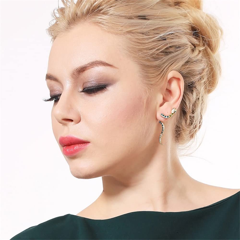 Rofeego Snake Front Back Earrings,Unique Lightweight Costume Earring