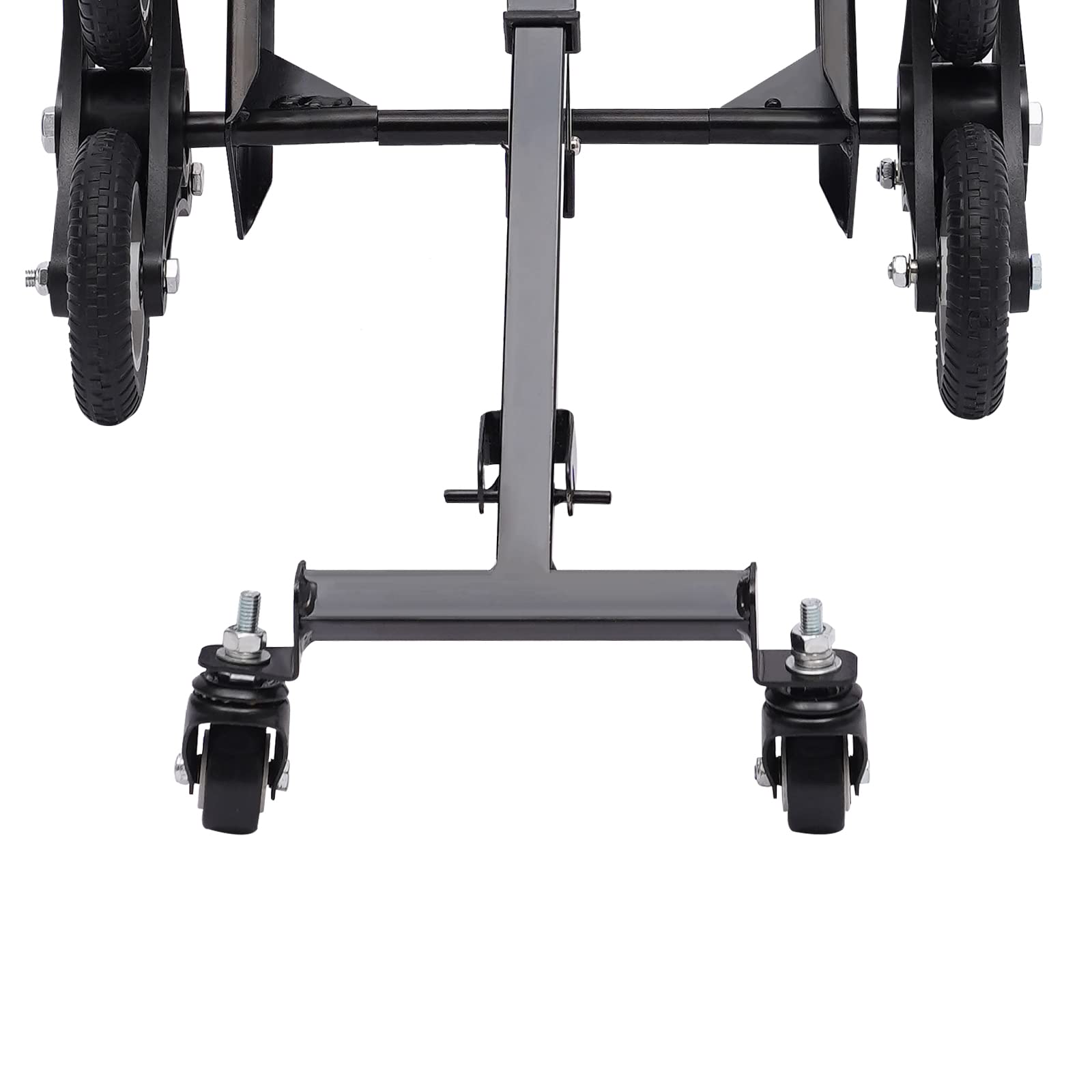 Stair Climbing Cart 460lbs Capacity, Portable Folding Trolley with 8 Wheels, Stair Climber Hand Truck with Adjustable Handle for Pulling, All Terrain Heavy Duty Dolly Cart for Warehouse (Style-D)