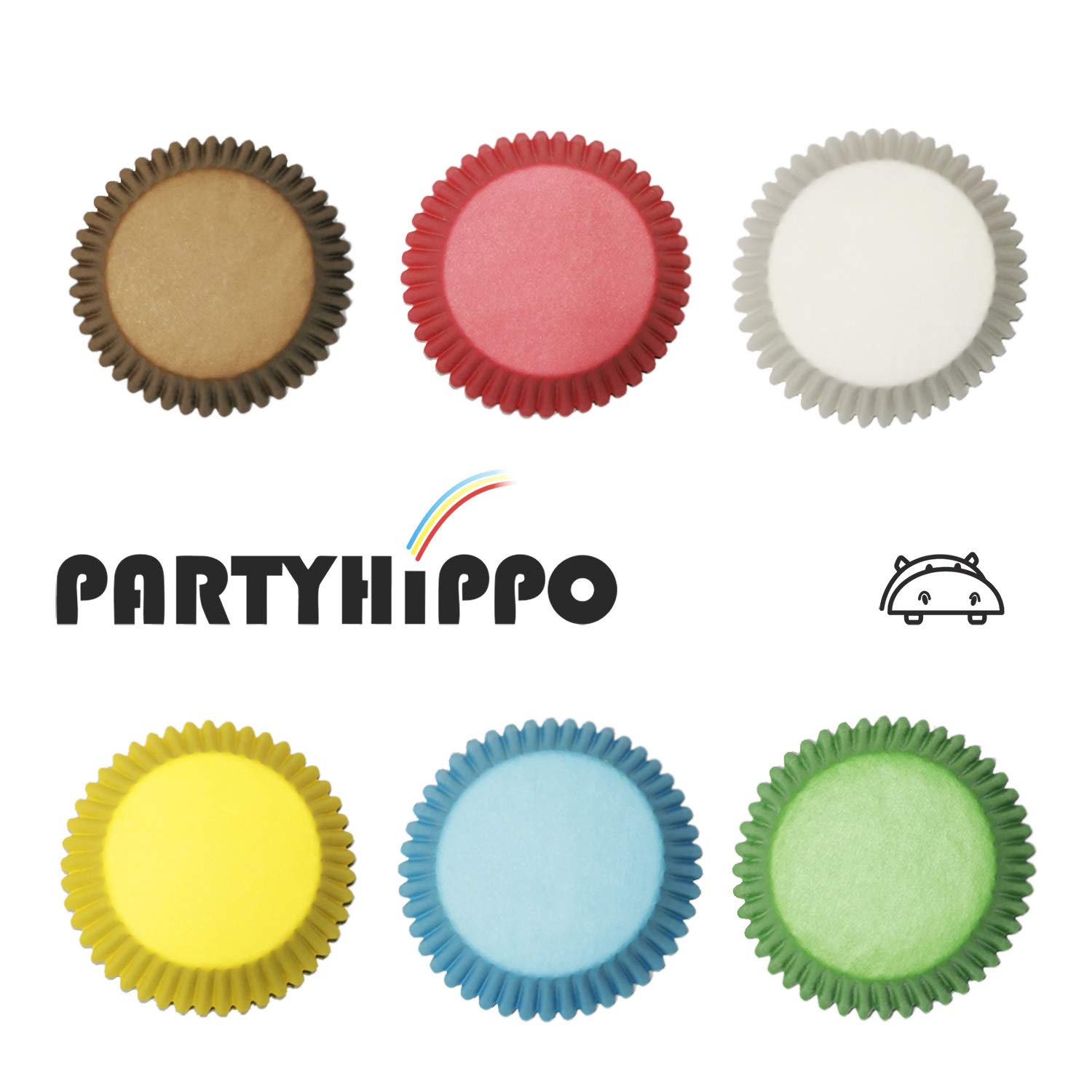 Party Hippo Aluminum Cupcake Baking Cups with Lids, 5oz 50 pack, Muffin Liners, Disposable Foil Ramekins, Aluminum Foil Baking Cups, Cupcake Baking Cups (Aluminum Blue)