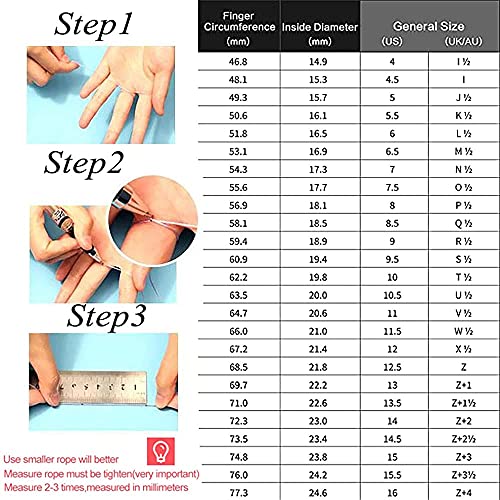 MYNENEY Women Minimalist Promise Ring Triple Interlocked Rolling Rings Size 4-45