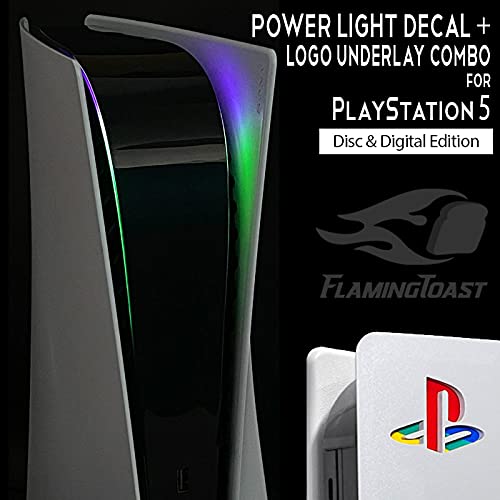Power Light Decal and Underlay Sticker Combo for PS5 Playstation 5 (Purple/Green)