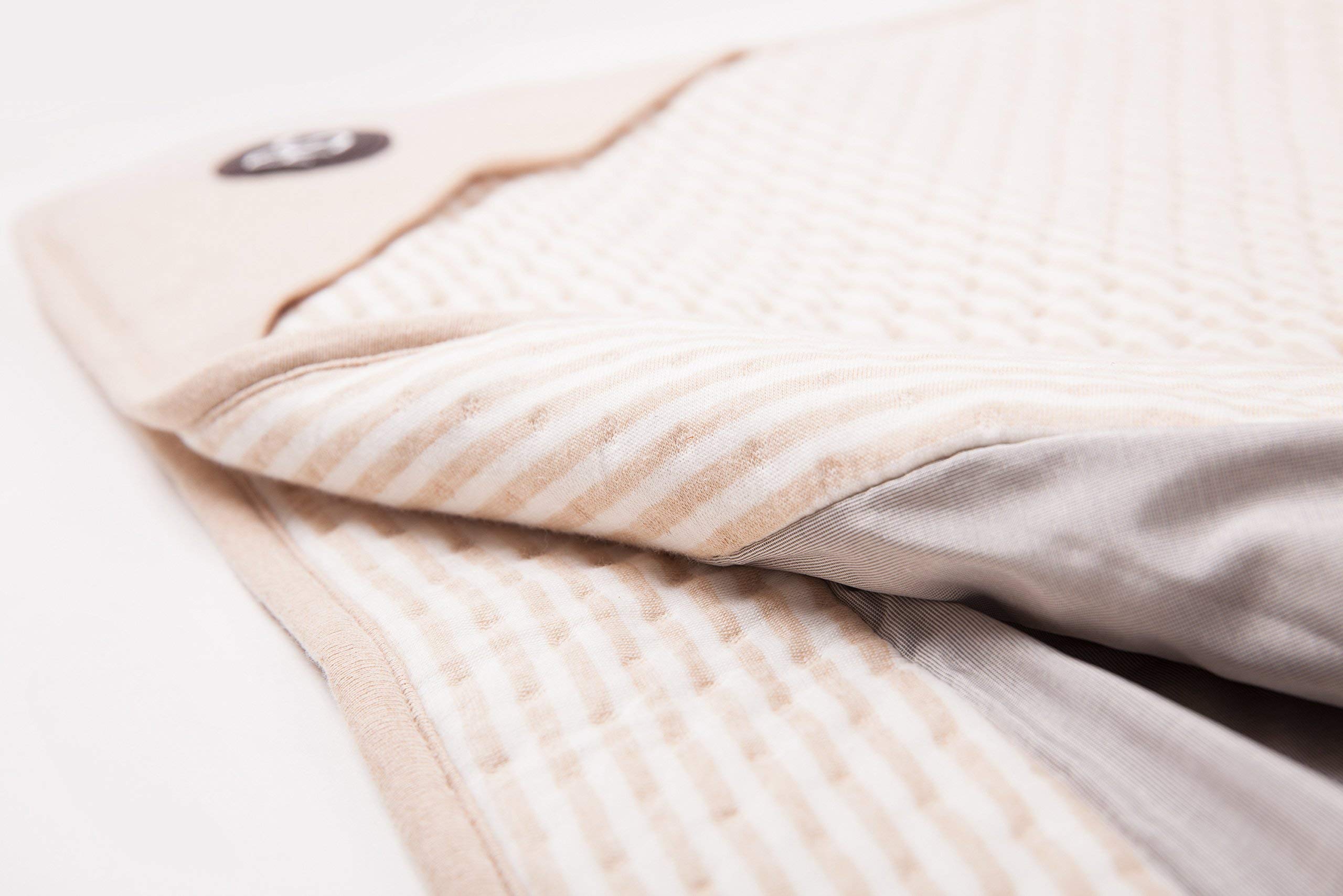 Radia Smart 5G Blocking, EMF Protection Baby Blanket, Pregnancy Belly Shielding, Organic Cotton, Cream, 35”x30