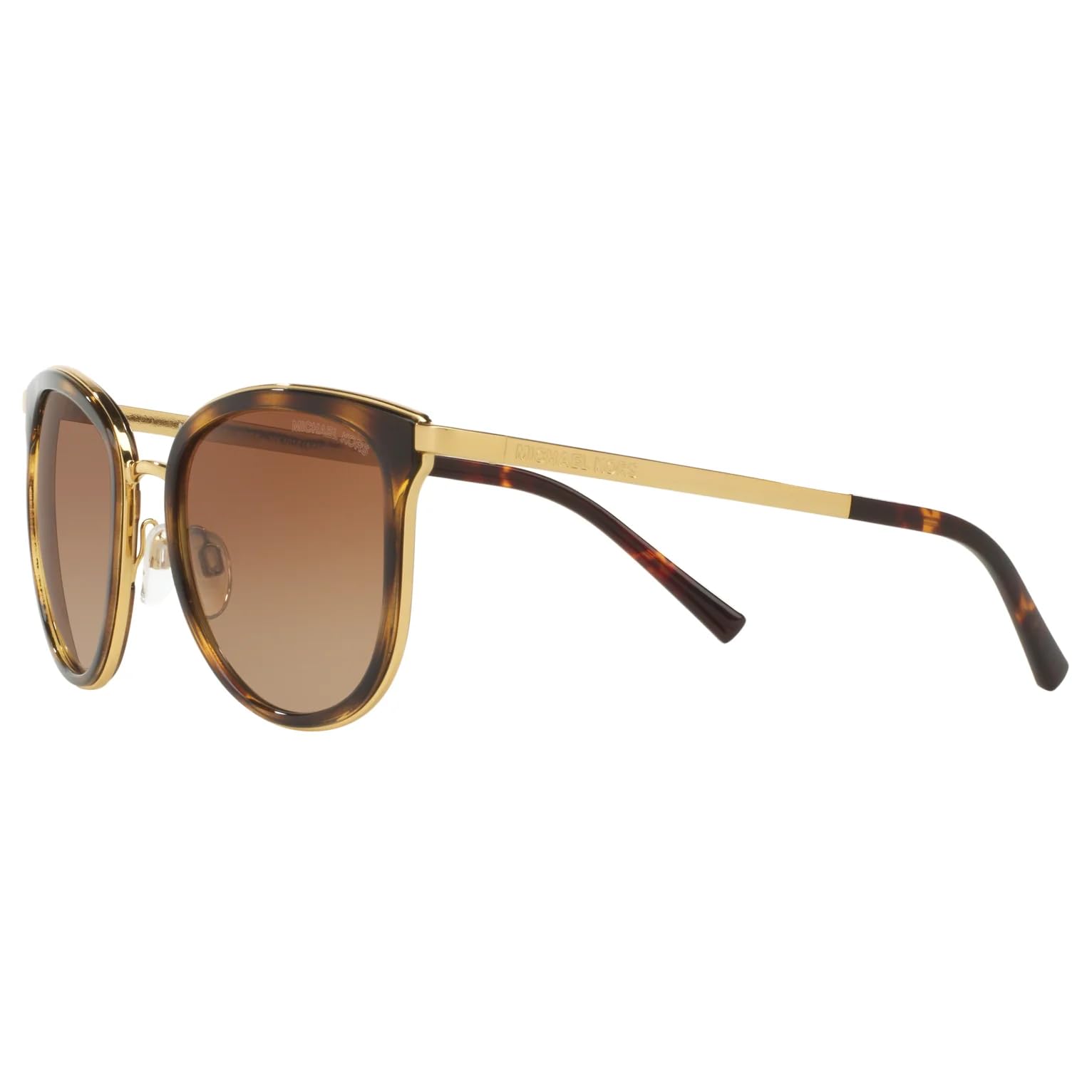 Michael Kors Woman Sunglasses Dark Tortoise/Gold Frame, Brown Gradient Lenses, 54MM